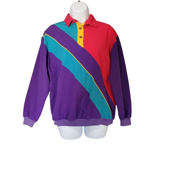 Jennifer Laurin | Tops | Vintage Jennifer Laurin 8s 90s Color Block ...